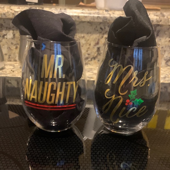 Dining | Mr Naughty And Mrs Nice Stemless Wine Glasses | Poshmark